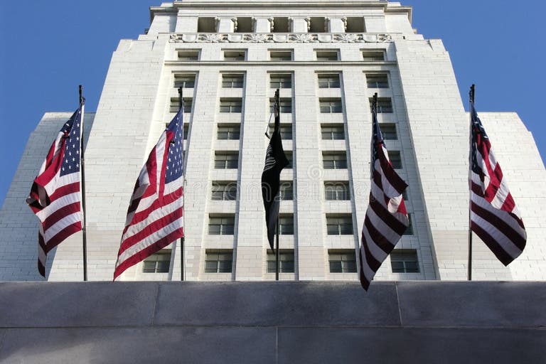 City Hall with Flags stock photo. Image of building, historic - 7595484