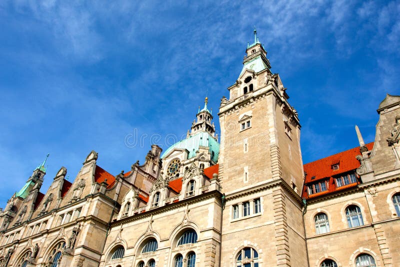 City Hall in the Hanover City Stock Image - Image of sunlit, historical ...