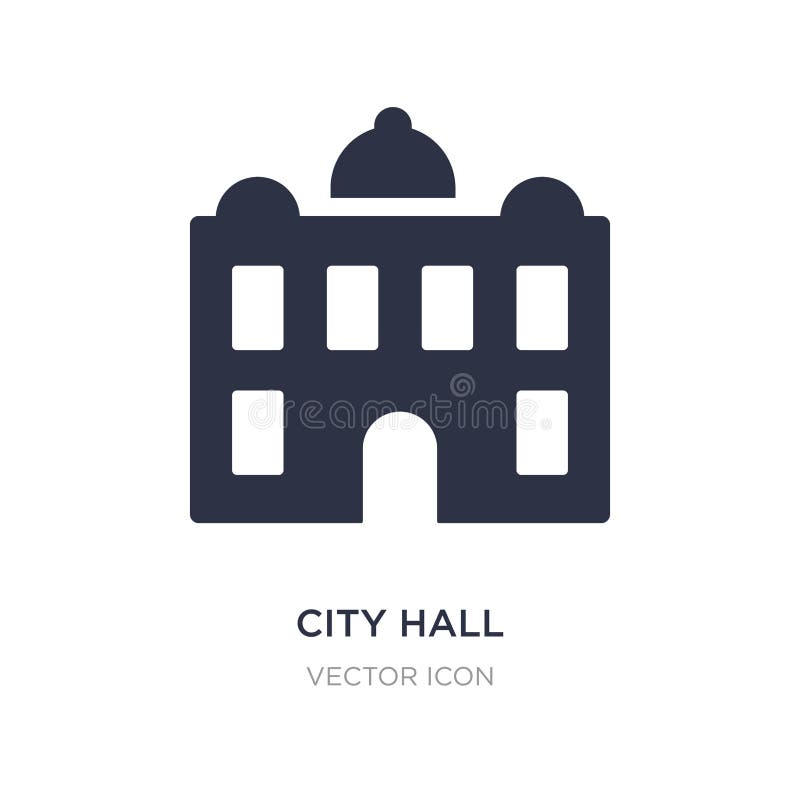 City Hall Icon on White Background. Simple Element Illustration from ...