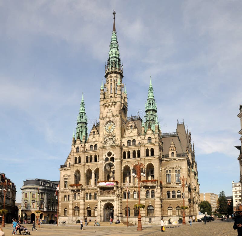 City Hall in Liberec editorial stock image. Image of town - 46523374
