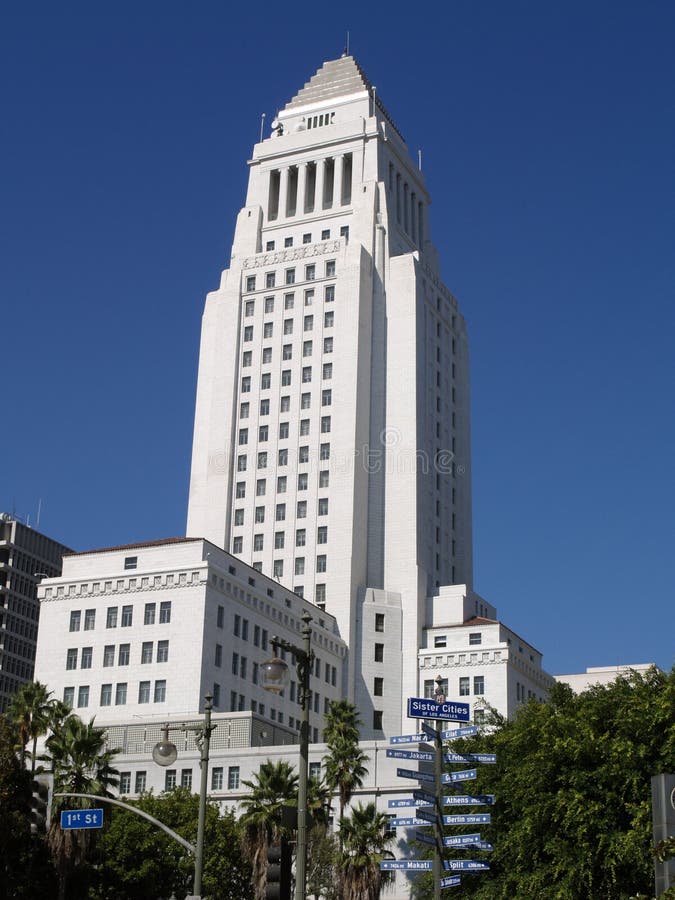 City Hall of Los Angeles editorial photography. Image of rise - 22453297