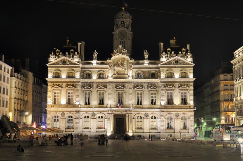 City Hall of Lyon. France stock photo. Image of antique - 12131154