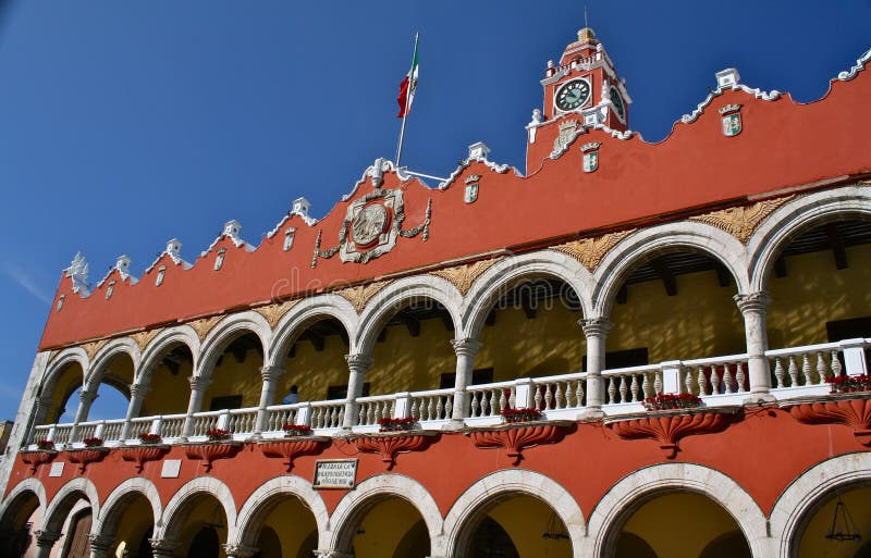 City Hall of Merida, Yucatan, Mexico Stock Image - Image of building ...