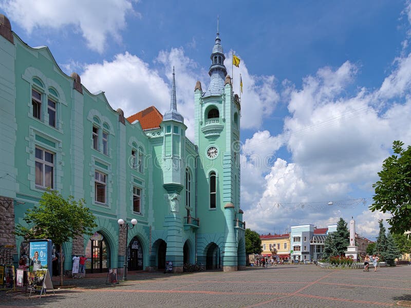 City Hall in Mukacheve, Ukraine Editorial Photo - Image of obelisk ...