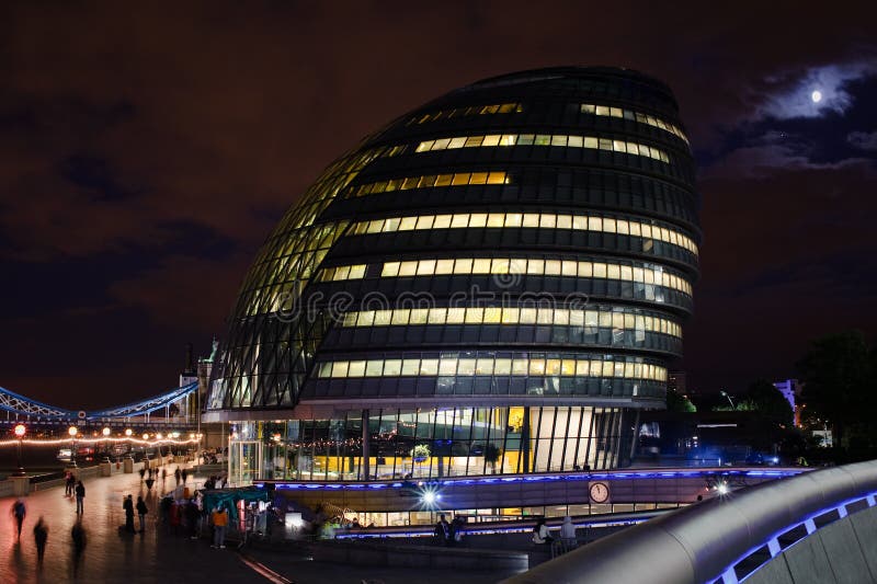 City Hall at night stock photo. Image of britain, travel - 11177612