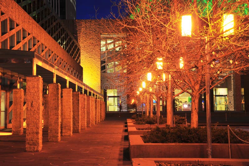 City hall night scene stock image. Image of empty, cityscape - 7185079
