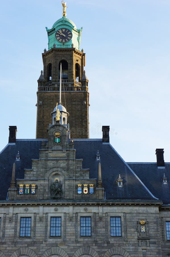 City hall editorial image. Image of hall, clock, netherlands - 45005775