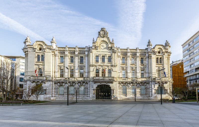 Magdalena Palace in Santander, Cantabria, Spain. Stock Photo - Image of ...