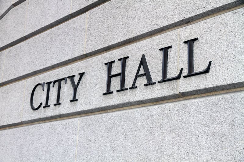 City Hall Sign stock image. Image of building, town, local - 23233619