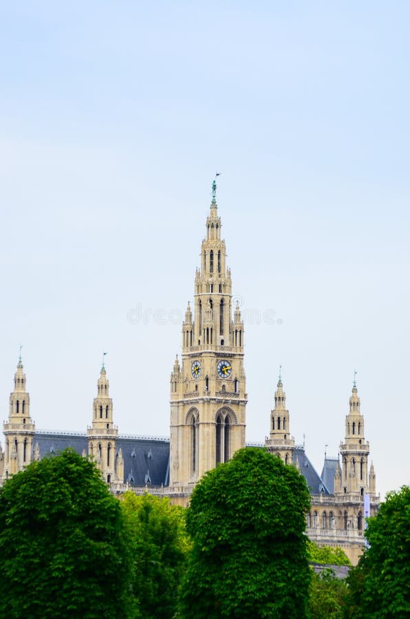 City Hall of Vienna (Rathaus) Austria Stock Image - Image of exterior ...