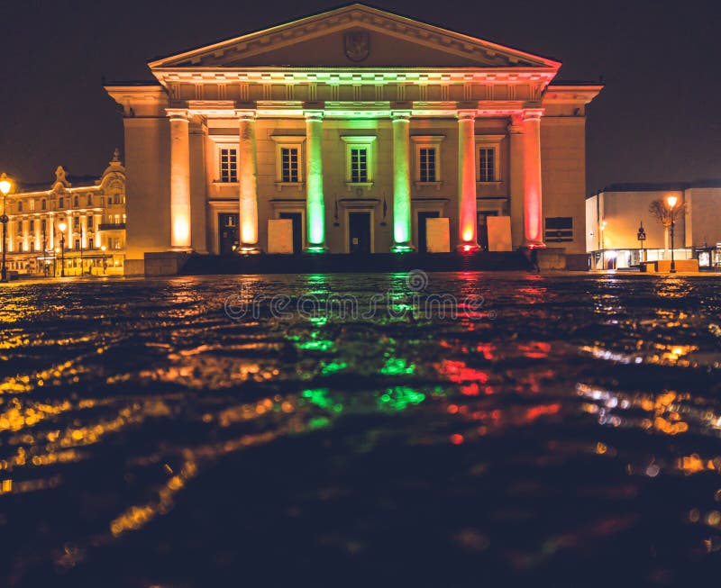 City hall in Vilnius stock photo. Image of beautiful - 110644816