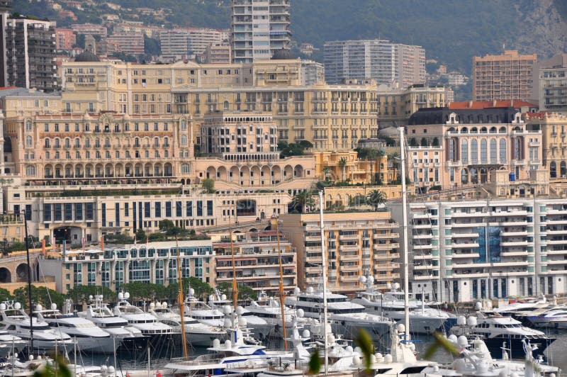 City and Harbour of Monte Carlo, Monaco Stock Image - Image of french ...