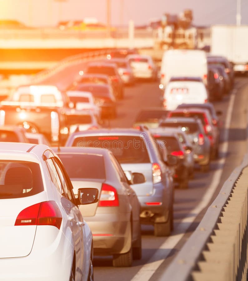 City heavy traffic stock photo. Image of city, motorway - 86936664