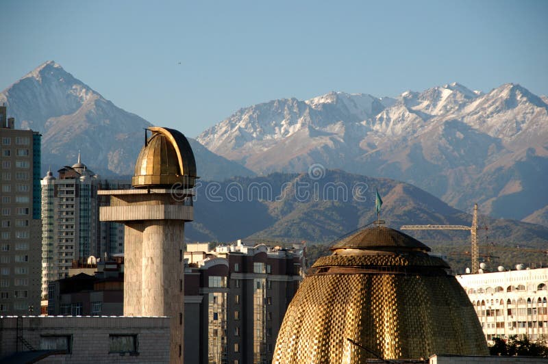 City and High Mountains Almaty Kazakhstan Stock Photo - Image of ...