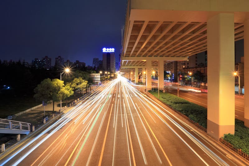 City highway at night stock image. Image of metropolis - 24404637