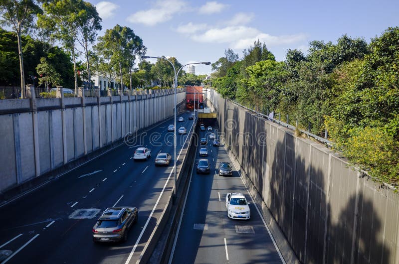 City Highway Tunnel Entrance and Exit Sydney Australia Editorial ...