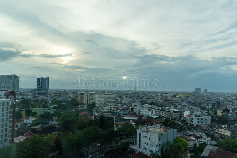 City Horizon View Landscape from Top of Hotel Window Editorial Image ...