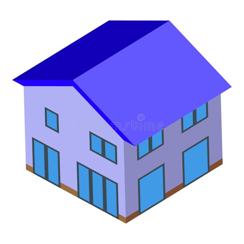 City House Icon, Isometric Style Stock Vector - Illustration of ...