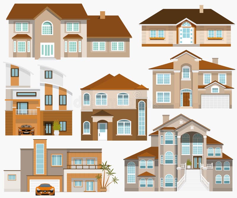 City houses stock vector. Illustration of colorful, cottage - 45300622