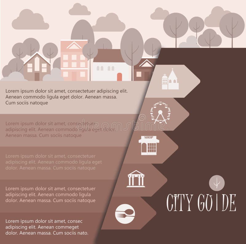 City Infographic for Tourist Stock Vector - Illustration of concept ...