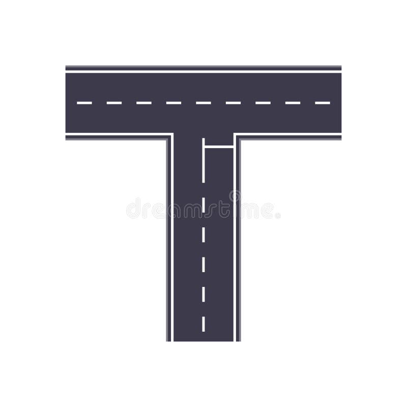 City Intersection Road Isolated Map Segment. Stock Vector ...