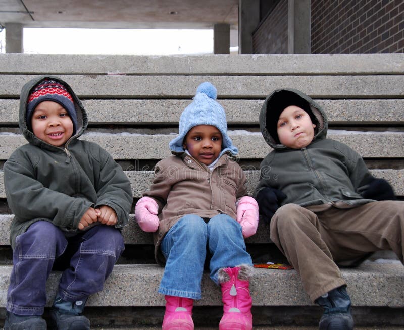 City Kids stock photo. Image of elementary, biracial, child - 8076534
