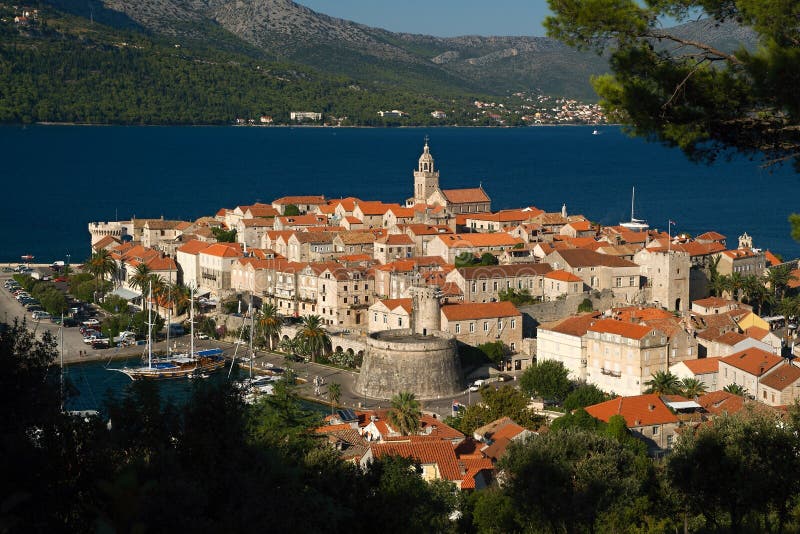 City of Korcula stock image. Image of church, houses - 23309967