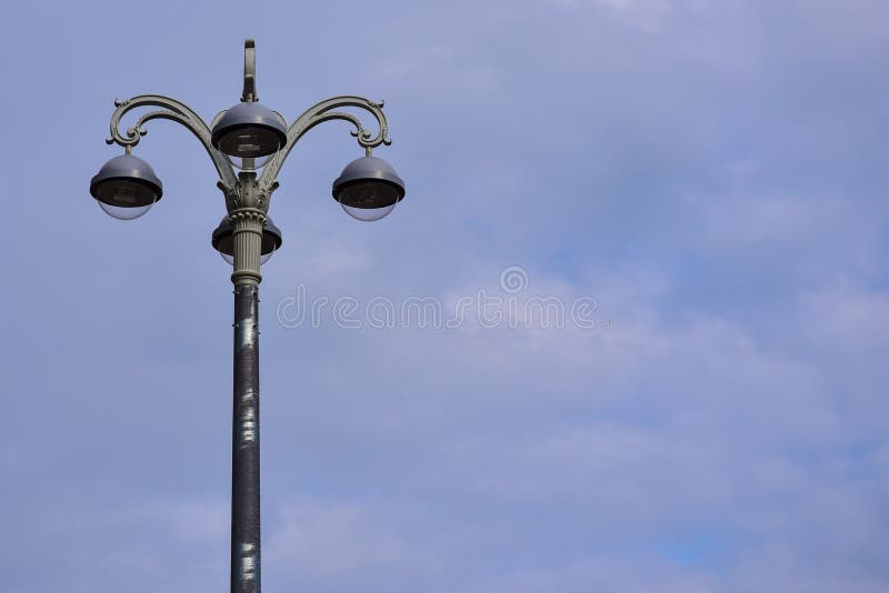 City Lamp Post On Sky Background Stock Image - Image of outdoor, city ...