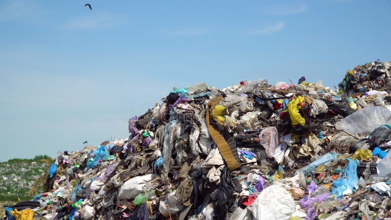 City Landfill. Big Pile of Garbage Stock Video - Video of trash, pile ...