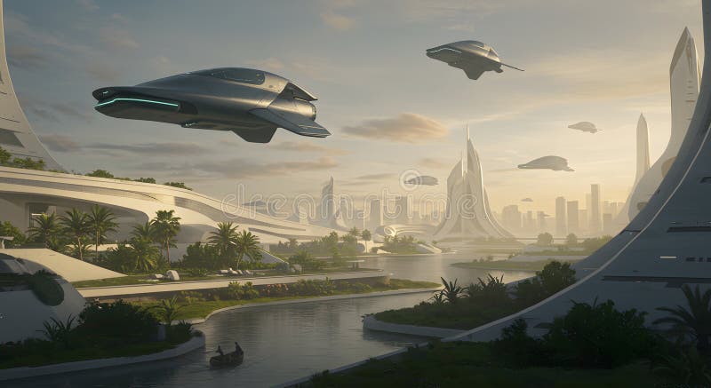 City Landscape with Advanced Architecture and Technology in Golden ...