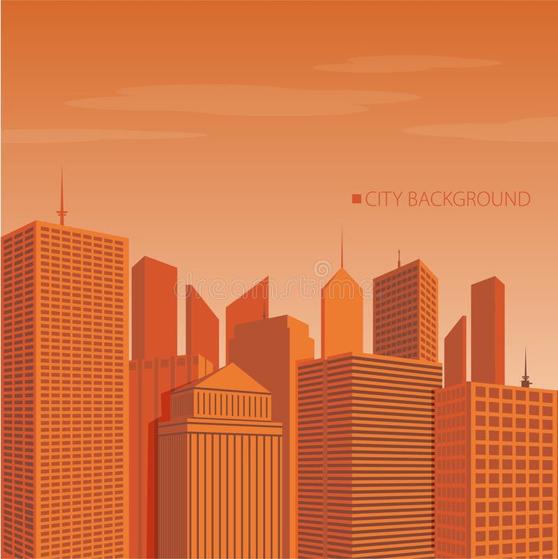 City Landscape stock vector. Illustration of modern, building - 46122042