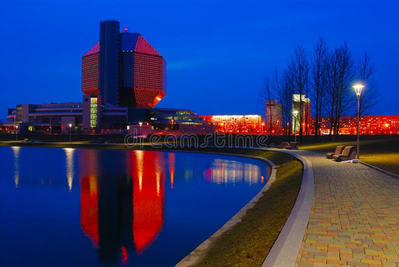 City late in the evening stock image. Image of buildings - 14403421