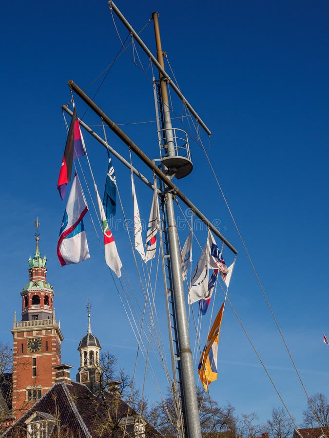 The City of Leer in Germany Stock Image - Image of harbor, townhall ...