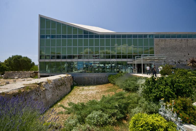 City library in Sibenik stock image. Image of reflection - 20998087