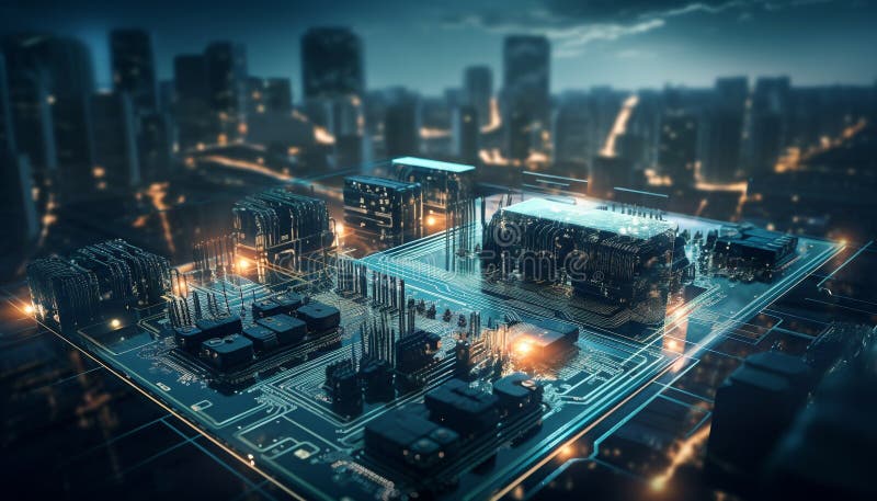 City Life Buzzes with Speed and Technology Generated by AI Stock Image ...