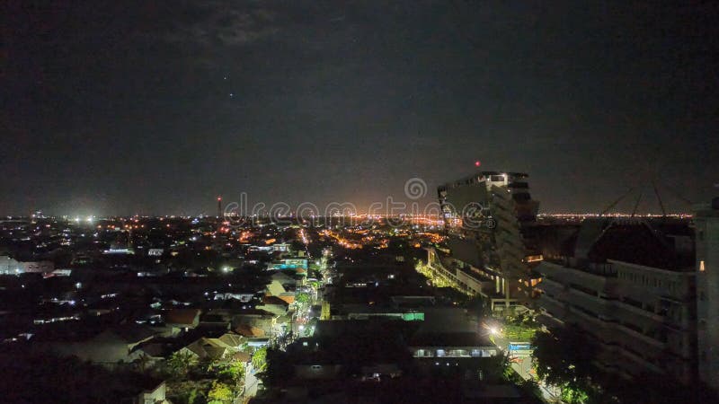 Surabaya at night stock photo. Image of metropolis, evening - 211325706