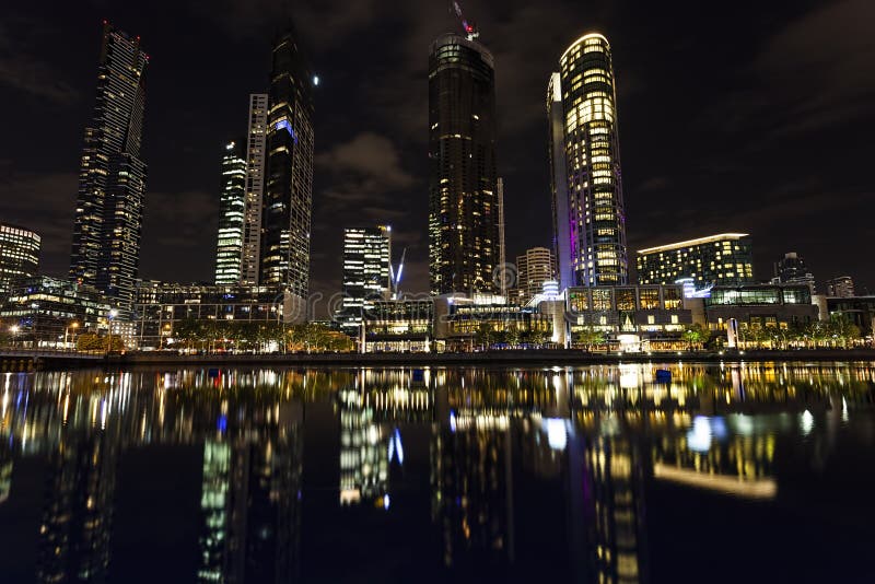 City Lights of Melbourne stock image. Image of build - 52087213