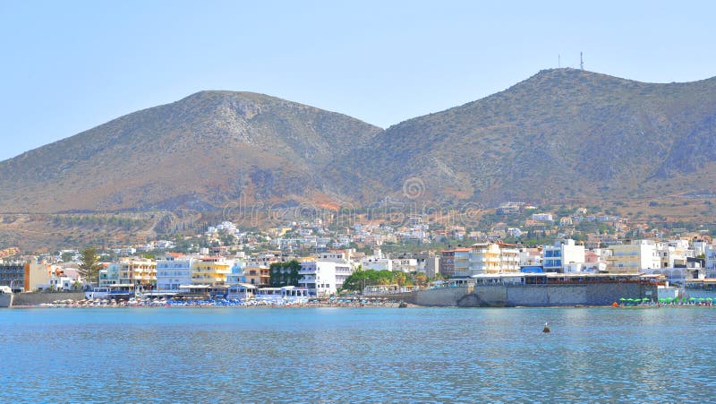 City of Limenas Hersonissou. Stock Image - Image of seascape, scenic ...