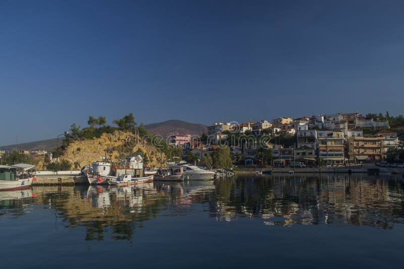 City of Limenas Hersonissou. Stock Image - Image of colorful, greek ...