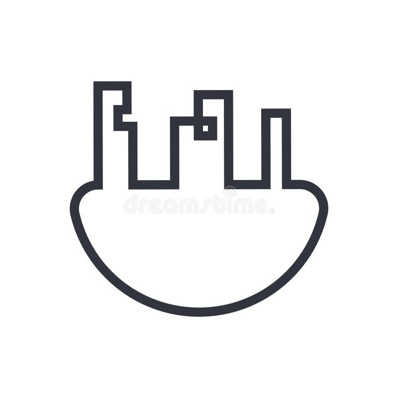 City Line Logo Template Icon Stock Illustration - Illustration of ...