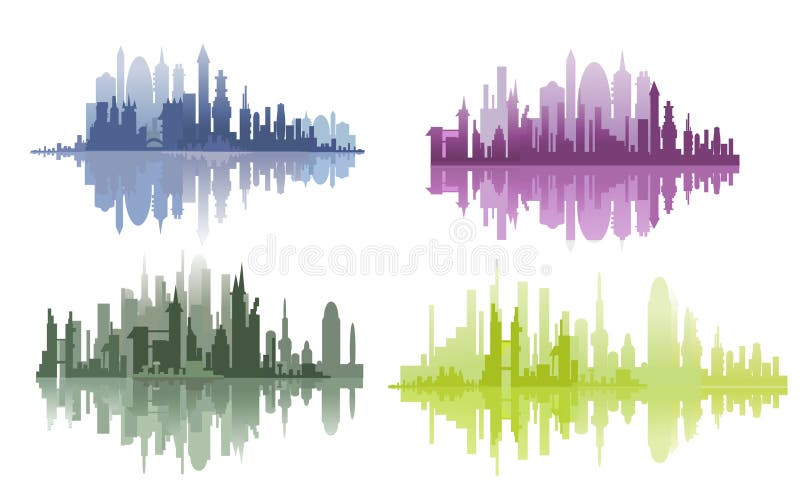City lines stock vector. Illustration of horizon, outline - 36695081
