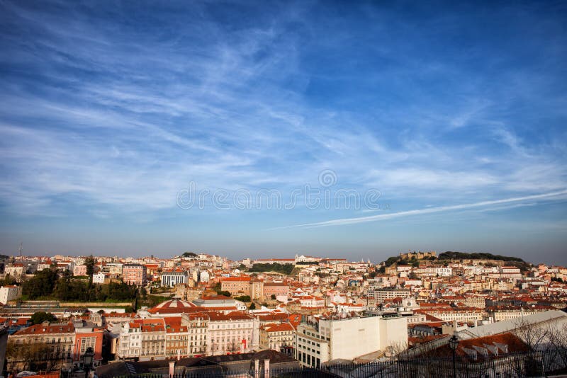 City of Lisbon at Sunset stock photo. Image of jorge - 43353910