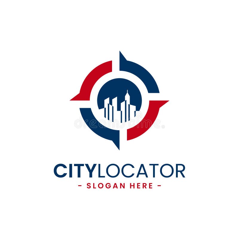 City Locator Logo Design Template Stock Vector - Illustration of circle ...
