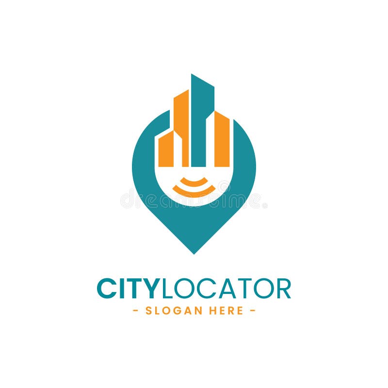 City Locator Logo Design Template Stock Vector - Illustration of ...