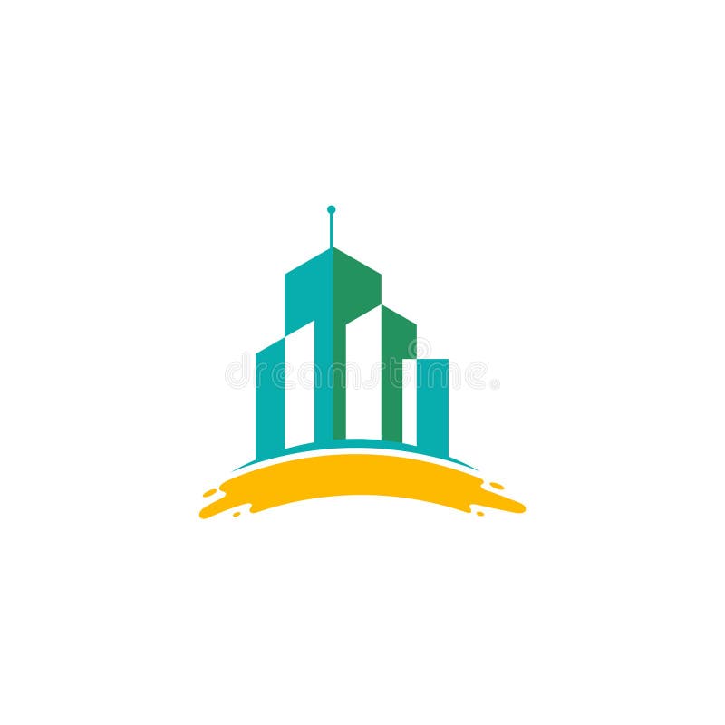 City Logo with Simple, Building Icon Template, Simple Style Stock ...