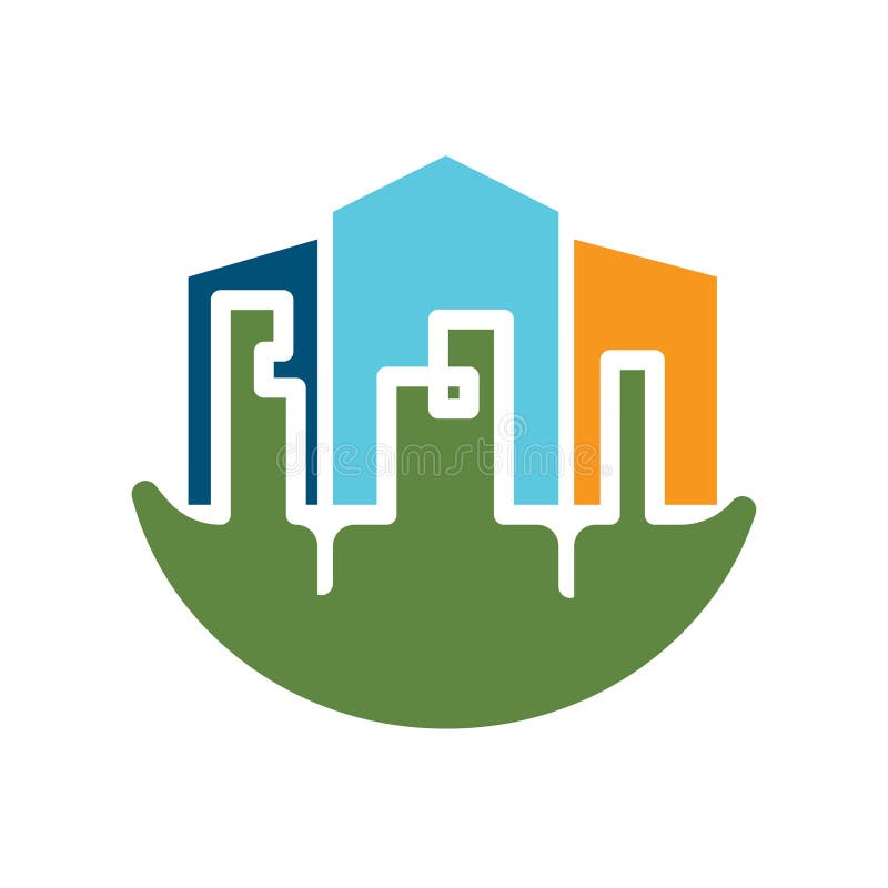 City Logo Template Icon stock vector. Illustration of structure - 348470288