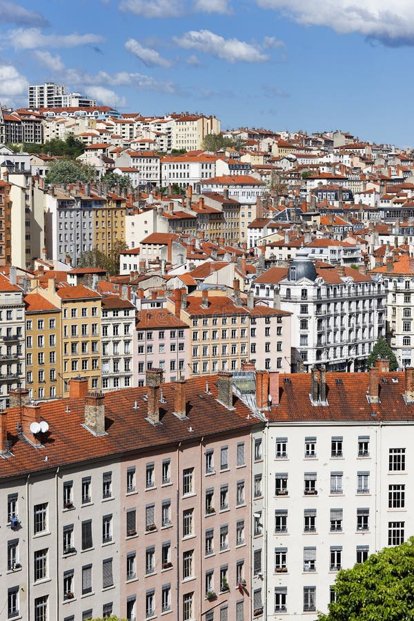 City of Lyon in summer stock photo. Image of europe, blocks - 25519614