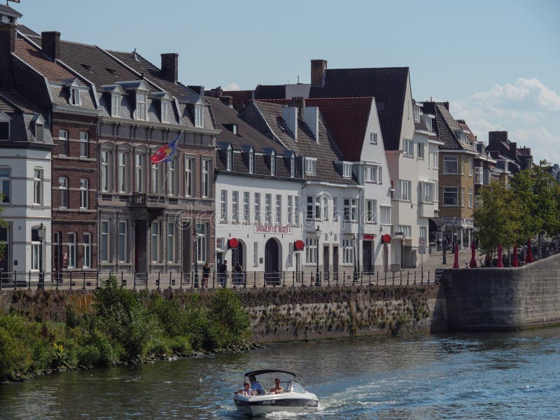 The City of Maasstricht at the River Maas Editorial Photography - Image ...