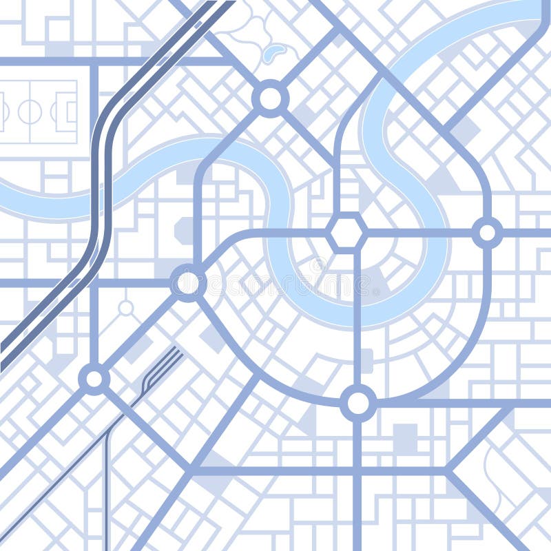 Abstract City Map Pattern. Classic Navigator App Colours Stock Vector ...