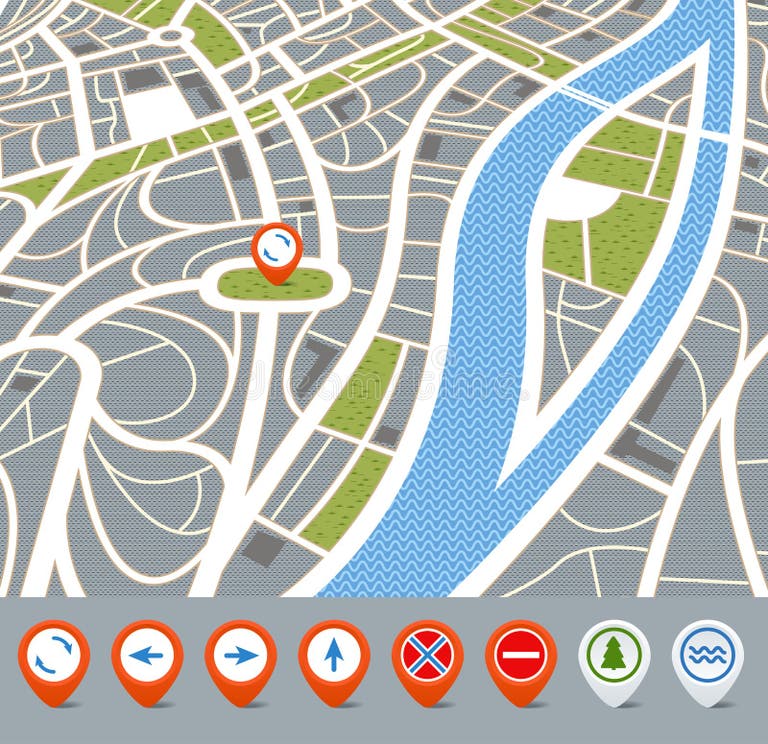 City Map Symbols Stock Illustrations – 5,644 City Map Symbols Stock ...